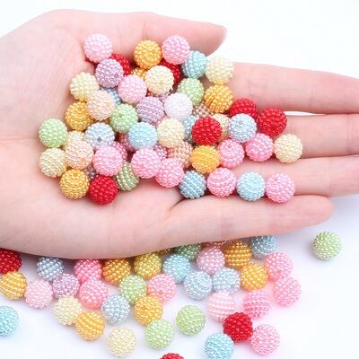 普彩杨梅球10mm12mm15mmABS可拆卸婚庆DIY手捧花满天珠子饰品设计