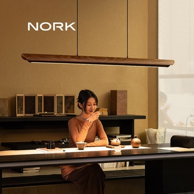 诺克观月餐厅吊灯轻奢现代茶室简约岛台吧台餐桌高端一字长条灯具