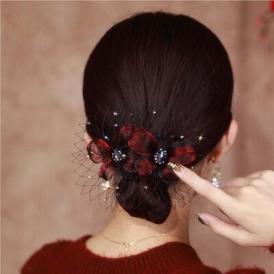 高IID级感奢华卡头送妈妈夹发夹女弹簧夹后脑勺盘发水钻横发发饰