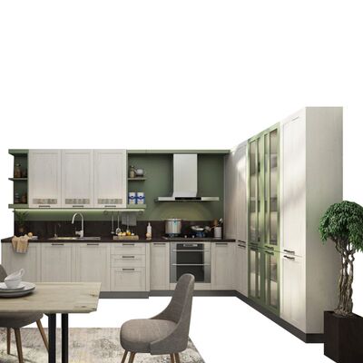 志邦橱柜整体厨房橱柜定制简易小厨柜门装修定做石英石台面 卡俪