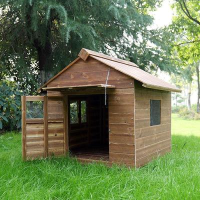 四季通用木制狗窝户外防雨狗笼子室外狗房子型狗舍大型犬猫咪仓鼠