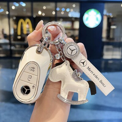 奔驰新C级钥匙套C260L车E级E300L壳A级A200L扣gla200/glc车钥匙包