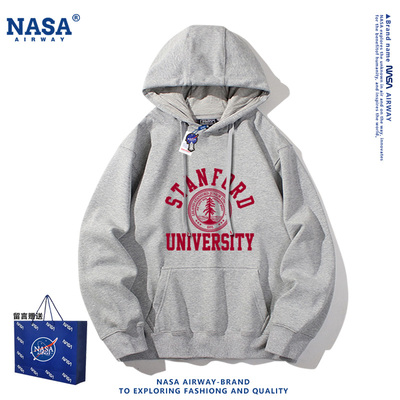 NASA联名斯坦福大学Stanford连帽卫衣史丹福美国常春藤名校薄款款