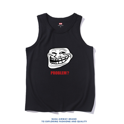 TROLLFACE MEME RAGE Funny TROLL JOKE INTERNET男女纯棉背心T恤