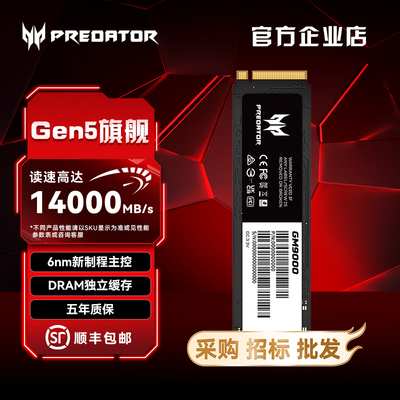 Acer/宏碁 ssd固态硬盘掠夺者M.2接口(NVMe协议) GM9000 神舆系列