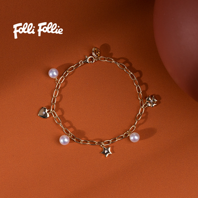 Folli Follie【Heart4Heart】淡水珍珠手链6-7mm轻奢时尚