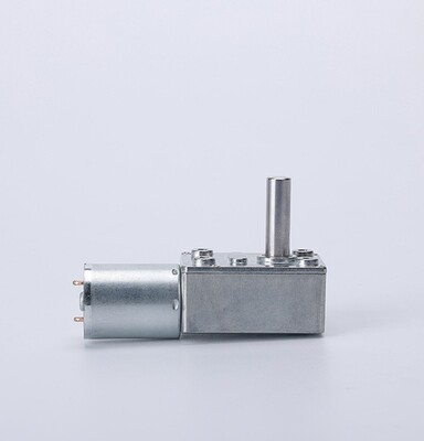 WH370涡轮蜗杆减速电机 大扭力 自锁电机 12V24V6V 输出轴8MM长轴