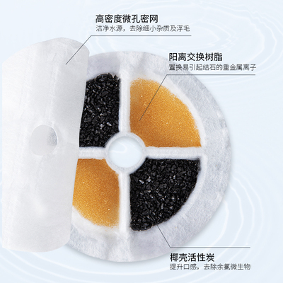 Pans饮水机郁金香系列-宠物猫咪陶瓷饮水机循环过滤流动喝水碗