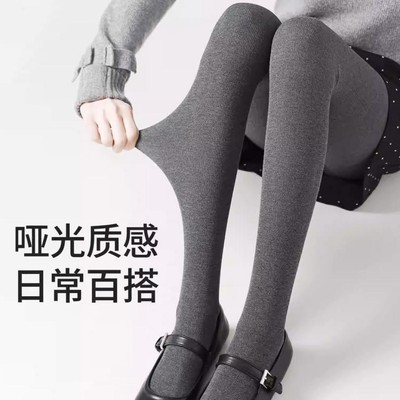 印像家买一送一竖条纹打底裤miu系强压显瘦漫画腿厚黑百搭裤袜