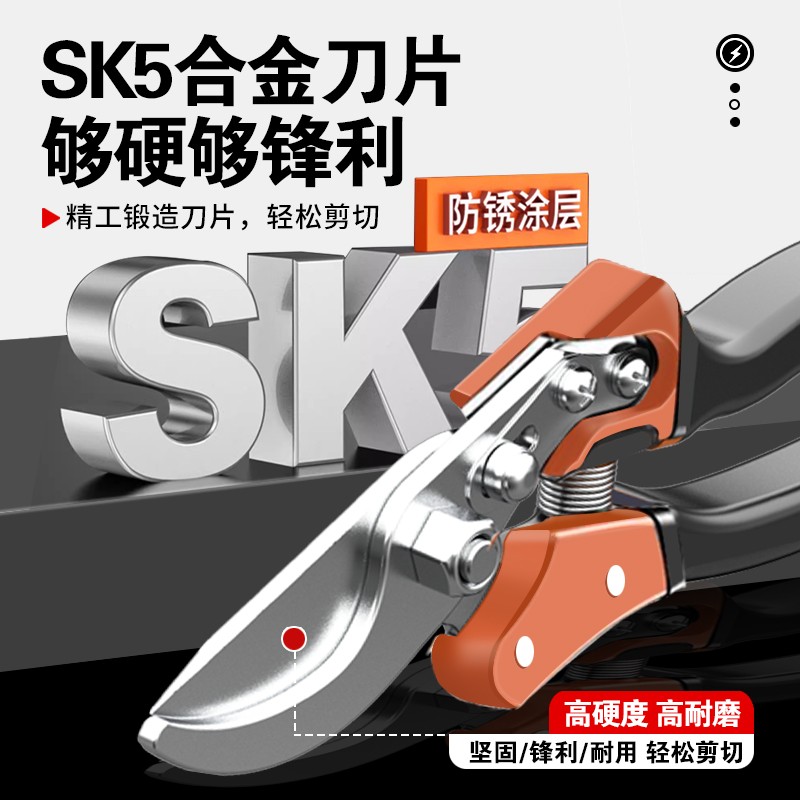 圣莫尔合金剪刀树枝专用修枝剪园艺工具粗枝省力适用果树花卉修剪