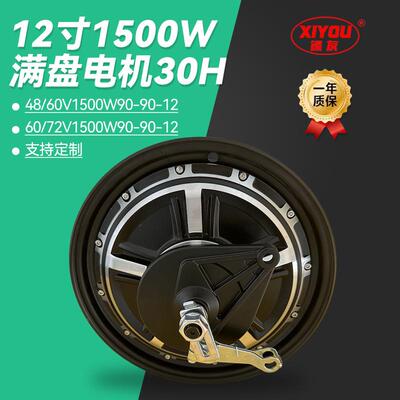 12寸1500W满盘电机30H酷跑电摩电机现货游乐场电动电机