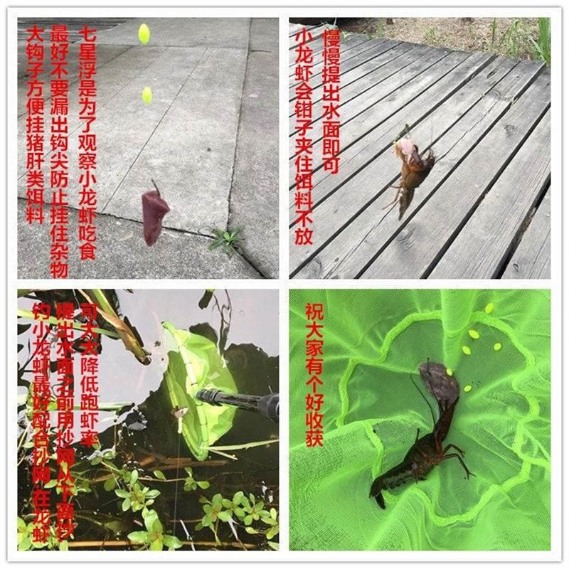 EQH龙虾工具虾专钩用竿钓小龙钓虾杆子杆短竿钓儿童钓鱼迷你可伸