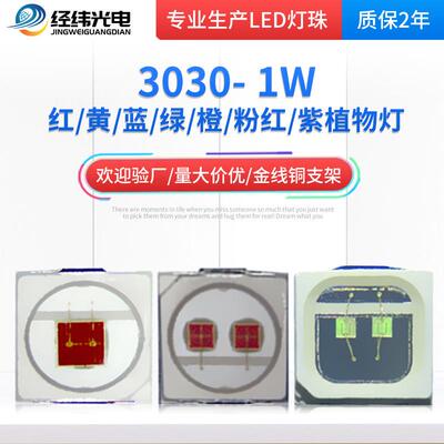 3030灯珠大功率EMC3030贴片灯珠1W灯珠5W白灯