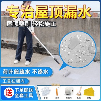 屋顶防水补漏材料房顶裂缝渗水漏水专用涂料楼顶补漏王防漏防水胶