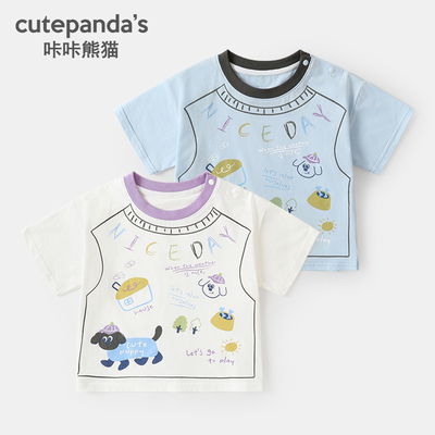 儿童T恤夏季休闲印花男女