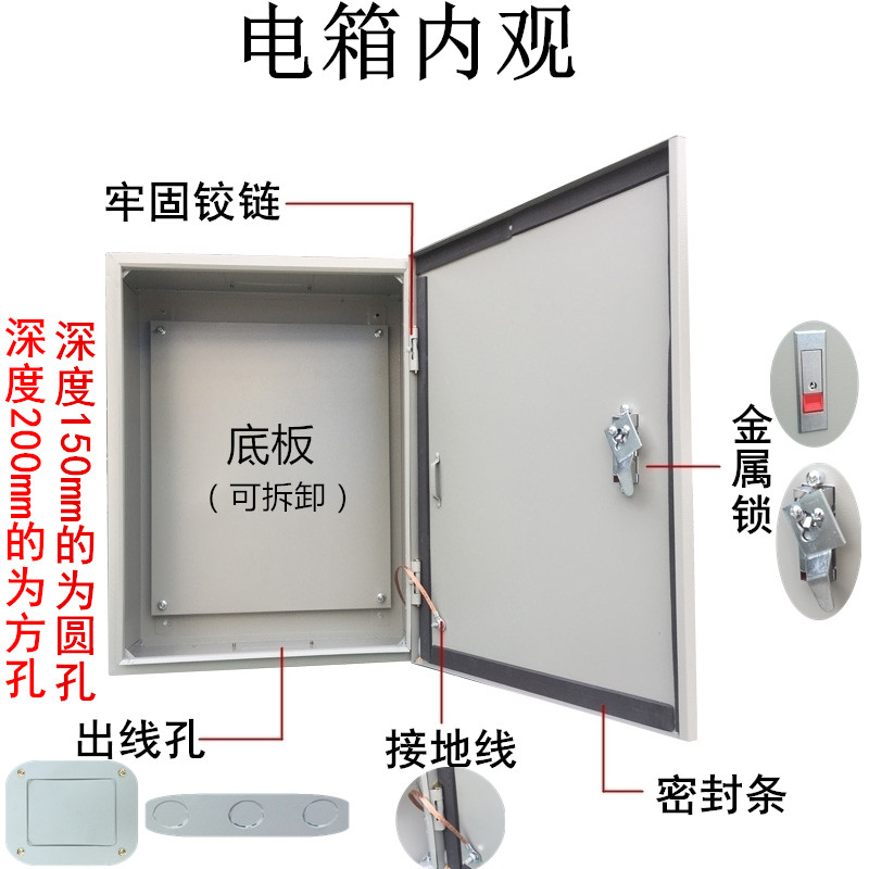 户内室内基业箱配电箱家用明装工地工程监控控制铁强电弱电布线箱