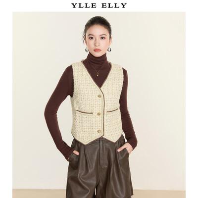 短款马夹YLLEELLY韩版V领