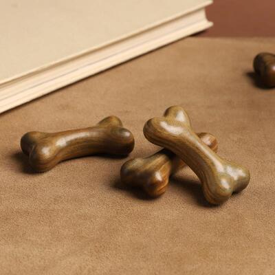 檀木小骨文玩手绿把件木质趣按54003摩刮痧味木头雕工艺品可爱创