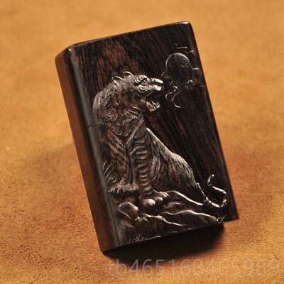 高档紫檀燃实木质zor火o煤油油防风r复古父亲节男朋友生日潮礼品