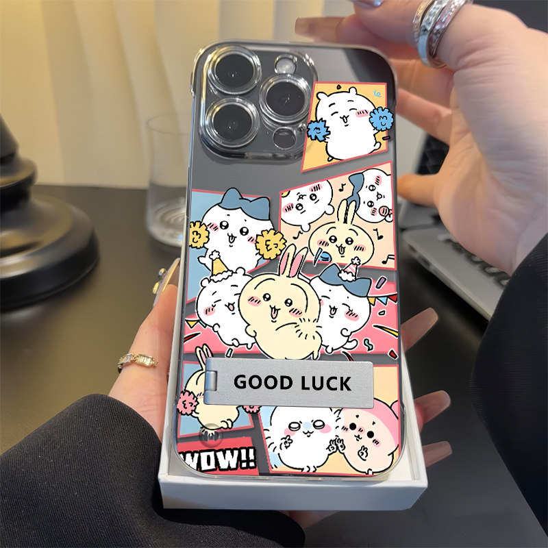 华为NOVA16手机壳硬苹果15可爱乌萨奇VIVOX200ULTRA适用14ProMax超薄13可爱VIVOs60带支架iPhone17透明无边框