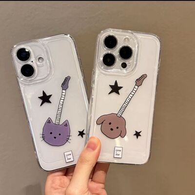 手机壳16PLUS荣耀400PRO软12创意Reno14透明iPhone15吉他情侣猫狗VIVOX200S适用17ProMax红米TURBO4PRO苹果13