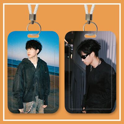 吴嘉轩Rapeter卡套校园卡学生滑盖饭卡身份证保护套门禁校园公交厂牌挂脖卡套高颜值ins伸缩