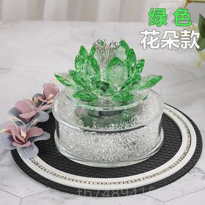 正品车香薰新款太阳能载水晶花女士高档车莲内装饰品车持久淡香汽