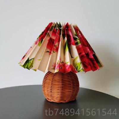 正品Vin欧ta百ge 中古美式桌台灯少女褶心民宿装饰餐厅床头柜直播