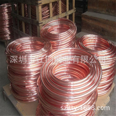深圳现货宏泰紫铜管中央空调制冷软态T2 TP2大盘铜管R410A连接管