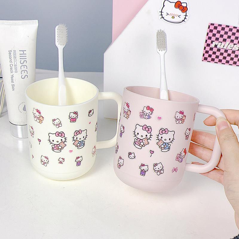 宿舍卡通牙猫牙缸杯ins风高颜可爱猫刷牙漱值口杯学生情侣刷杯子