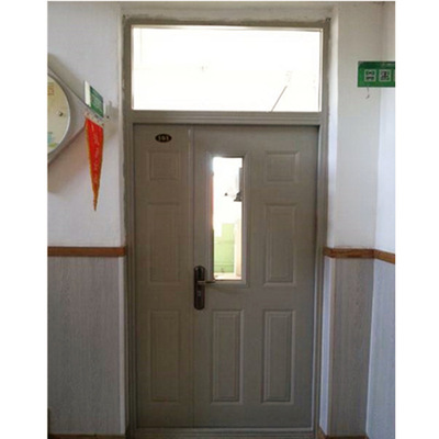 学校防盗门 教室子母门 镀锌钢板 SS6878 带上亮窗 森工生产厂家