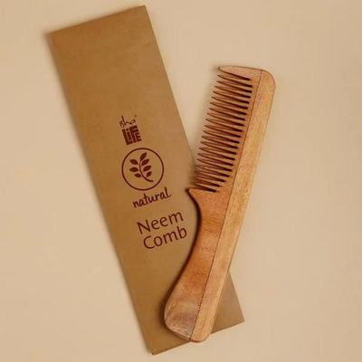 【现货】印度isha木梳二合一宽齿/细齿版苦楝Neem Comb手工制作梳