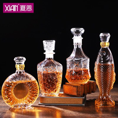玻璃红酒瓶醒酒器洋酒瓶装饰创意空瓶XO分酒器白酒瓶套装家用酒具