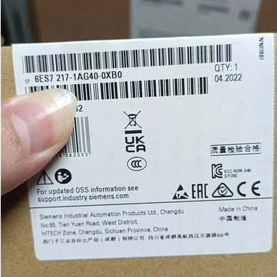 6ES7217-1AG40-0XB0 S7-1200PLC CPU模块1217C 6ES72171AG400XB0