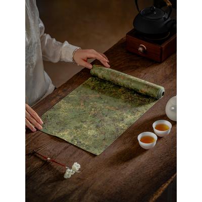中式仿云纱茶席防水双面布艺茶席复古茶布垫茶台家用干泡置物垫