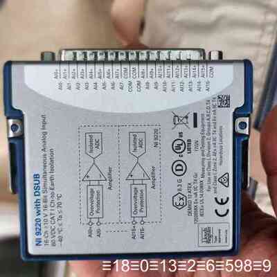 NI 9220数据采集模块，16路模拟输入，支持±10V