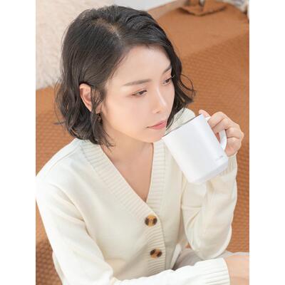 Mojito木吉乇不锈钢马克杯带盖男女大容量咖啡杯办公室保温水杯子