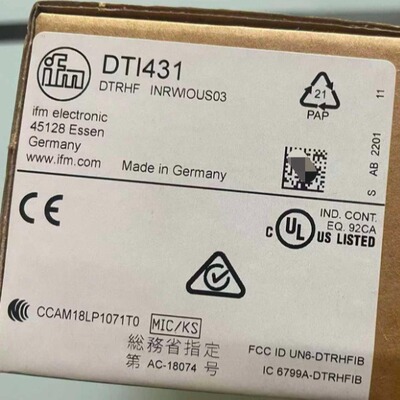 IFM易福门 RFID读写头HF DTI431 DTRHF INRWIOUS03