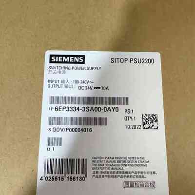 6EP3334-3SA00-0AY0 开关电源 SITOP PSU2200 DC24V 10A议价维修