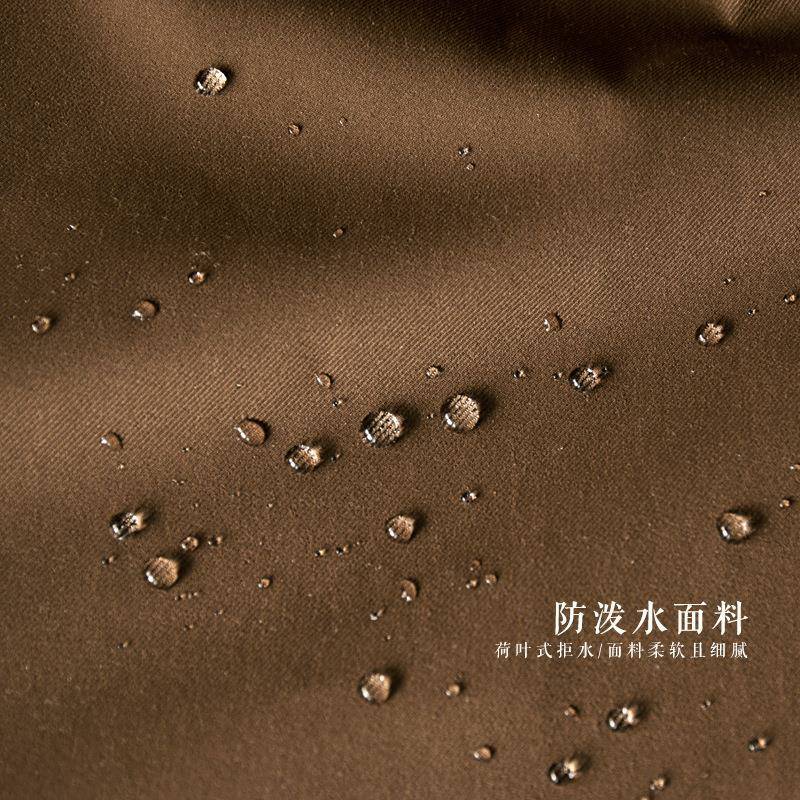 纯色防泼水防油污出口围裙印制logo文字图案男女工作服跨境货源
