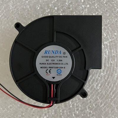 全新RUNDA QUALITY DC FAN RB9733B12SH-S 12V 1.20A 9733鼓风机