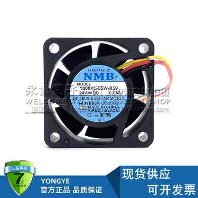 全新NMB 1606KL-05W-B59 24V 0.08A 4015 发那科伺服驱动器风扇