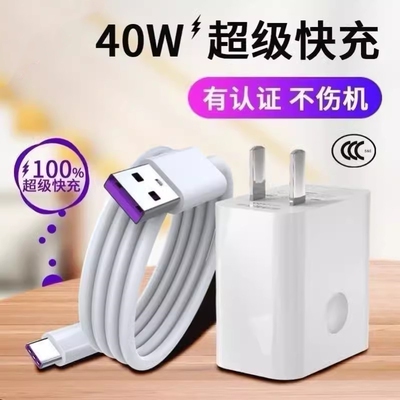 适用华为畅享80充电器Hi畅享80Pro手机Hi畅享80s数据线40W超级快充Typec闪冲tapc充电线tipc插头加长2米套装