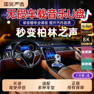 2026新款抖音流行DJ车载歌曲u盘音乐高音质汽车用品无损优盘正版