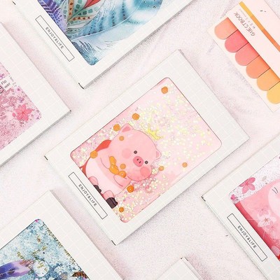 优选韩国创意笔记本小清新橡胶套筒少女心笔记本手帐成油流沙加厚