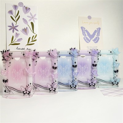 Pufftoo蝴蝶小卡无属性亚克z力相框拍立得3寸照片爱豆展示插卡立