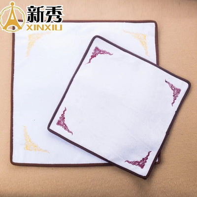 新秀 黑白色双面绒布批发 看货布穿珠子布 水晶首饰品柜台展示垫