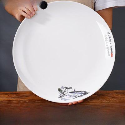 酒店圆盘白菜热菜商业三聚氰胺彷瓷板加厚酒店快餐店烤蜡盘菜