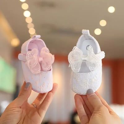 Cute White Lace Baby Girl Princess Shoes 0-18M Baby Moccasin