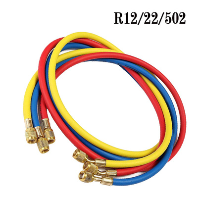 1件 R12/22/502 1M管长镀铜接口 压力500～2500PSI汽车加氟三色管